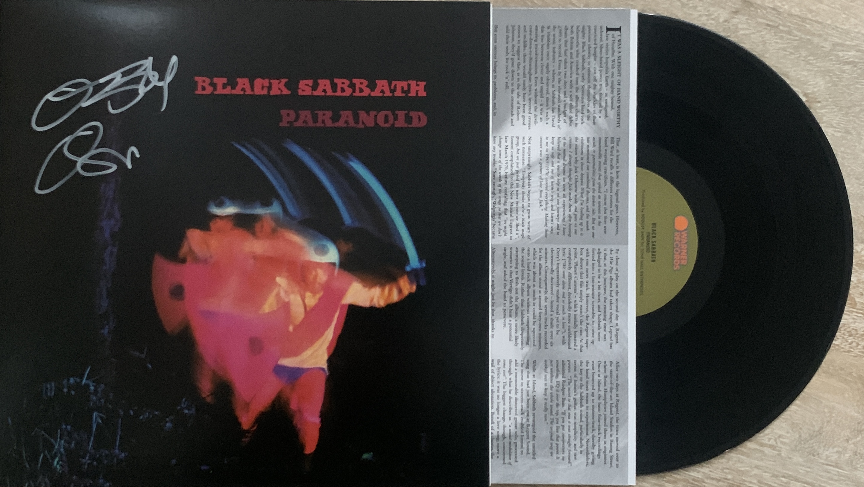 Ozzy Osbourne Autographed/Signed Black Sabbath Paranoid Vinyl James Spence 49026 | eBay